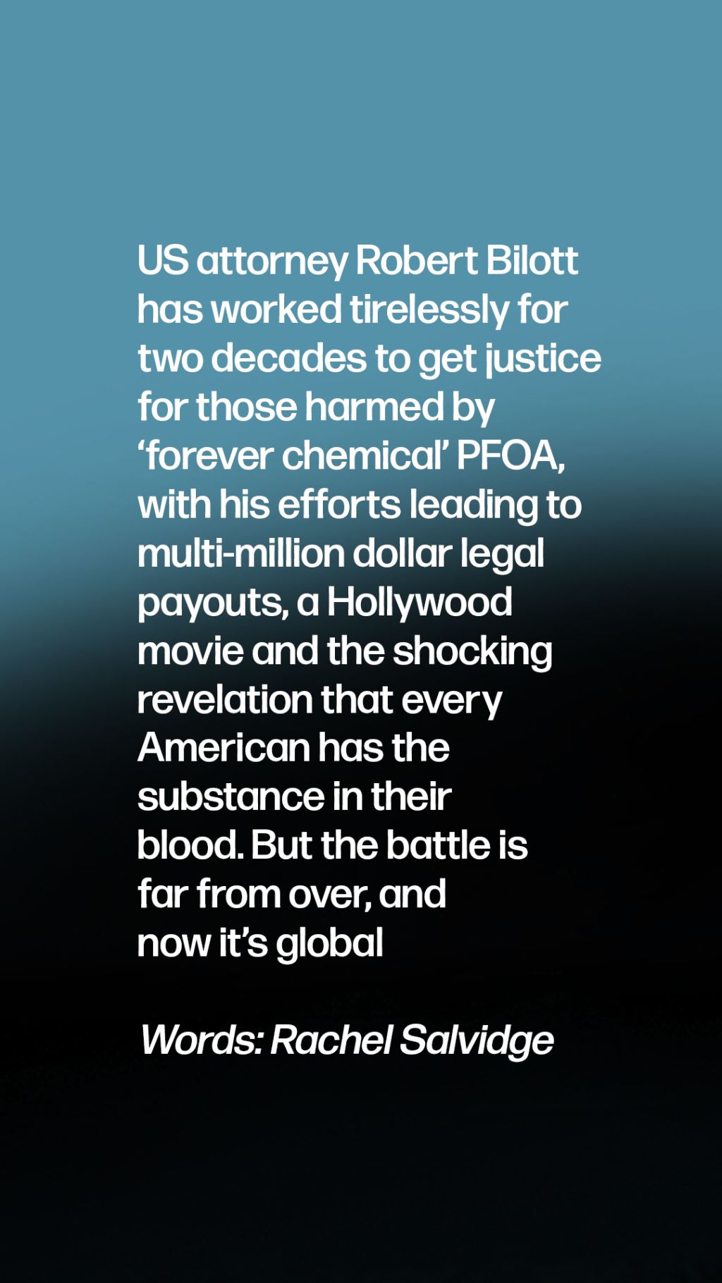 Interview: Robert Bilott