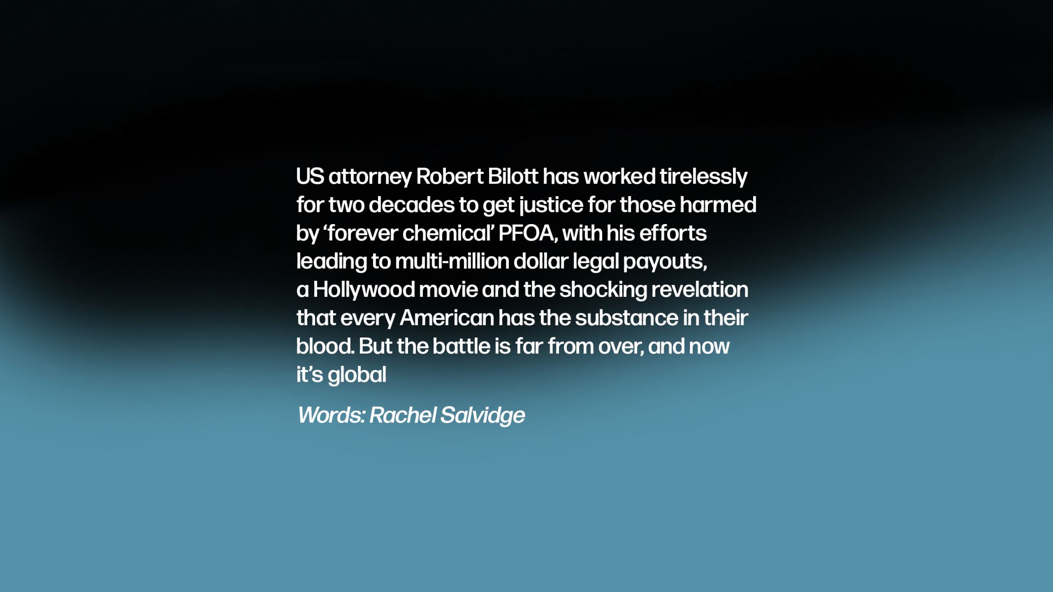 Interview: Robert Bilott